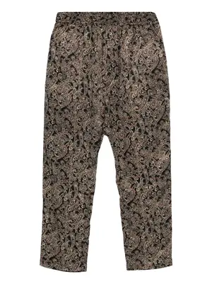 WHITE MOUNTAINEERING Paisley Tapered Trousers - Black