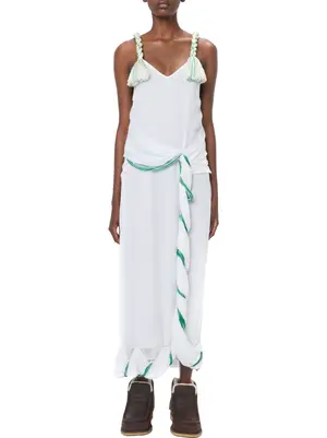 JW Anderson Tassel-strap Twisted Dress - White