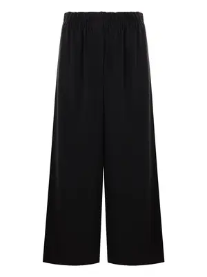 QUIRA Oversized Wide-leg Trousers - Black