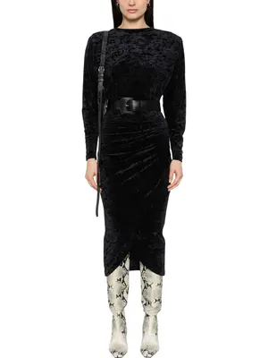 MARANT ETOILE Hadley Velvet Dress - Black