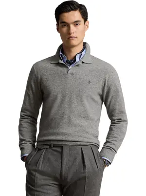 Polo Ralph Lauren Polo Ralph Lauren Regular Fit Wool Polo Sweater Grey