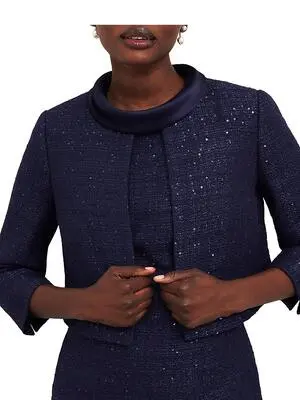 HOBBS LONDON Prisha Tweed Jacket - Midnight Navy