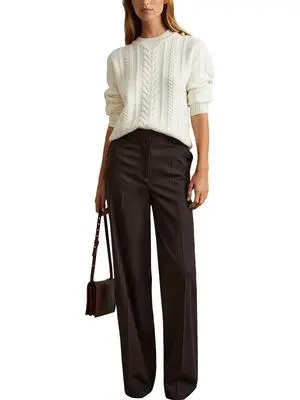 REISS Evelyn Trousers - Chocolate