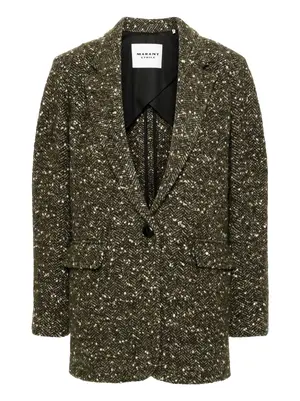 MARANT ETOILE Hayden Knitted Blazer - Green
