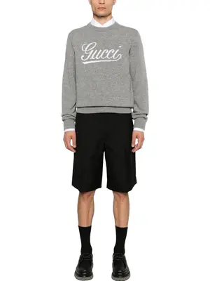 Gucci Web-detailing Bermuda Shorts - Black