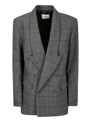 Coperni Plaid-check Pattern Blazer - Grey