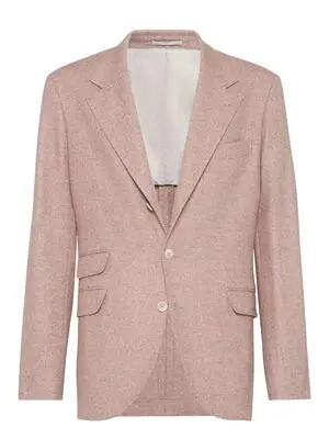 Brunello Cucinelli Herringbone Linen Blazer - Orange