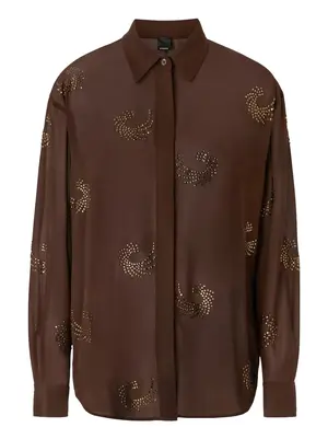 Pinko Fortini Appliqued Shirt - Brown