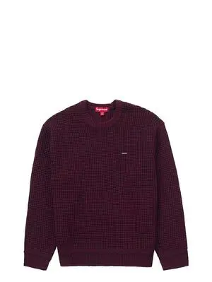 Supreme Waffle Knit Sweater Burgundy Melange
