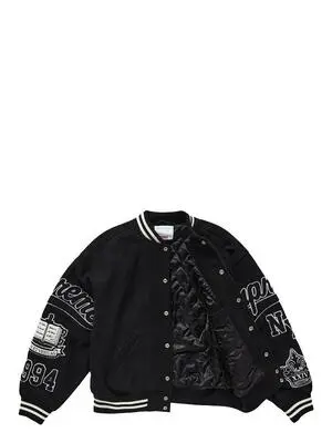 Supreme Veritas Varsity Jacket - Black | Editorialist
