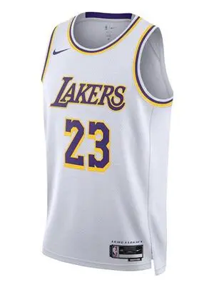 Nike Nba Los Angeles Lakers Lebron James Association Edition Swingman Drifit Jersey - White