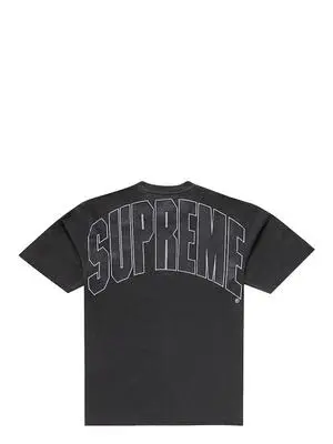 Supreme Cracked Back Arc Short Sleeve Top - Black