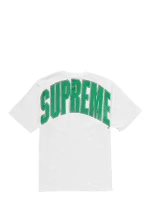 Supreme Cracked Back Arc Short Sleeve Top - White