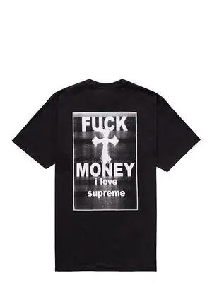 Supreme Fuck Money Tee Shirt - Black