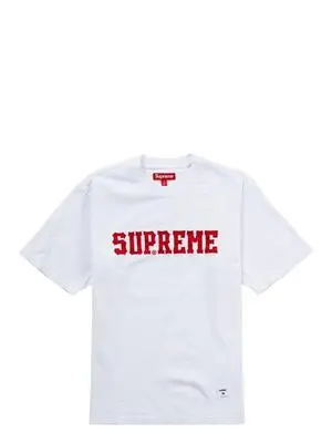 Supreme Twill Applique Short Sleeve Top White