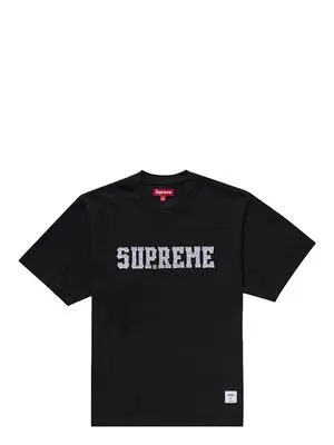 Supreme Twill Applique Short Sleeve Top Black