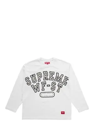 Supreme Athletic Studded Long Sleeve Top - White