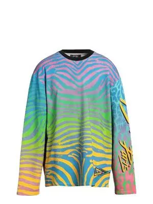 Balmain Zebra-print Cotton Sweatshirt - Blue