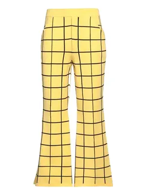 Marni Checked Flared Leg Pants - Yellow