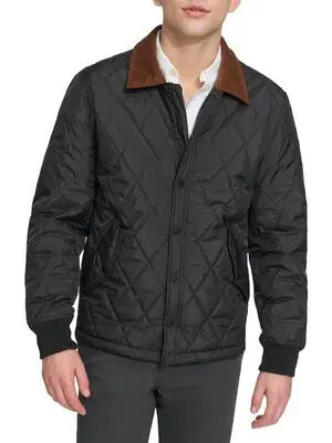 Dockers Dockers® Quilted Corduroy Collar Bomber Jacket Black