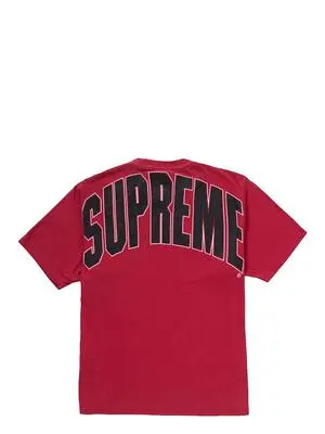 Supreme Cracked Back Arc Short Sleeve Top - Red