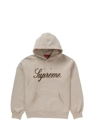 Supreme Embroidered Script Hooded Sweatshirt - Stone