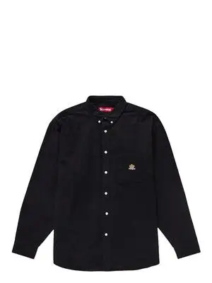 Supreme Loose Fit Flannel Oxford Shirt - Black