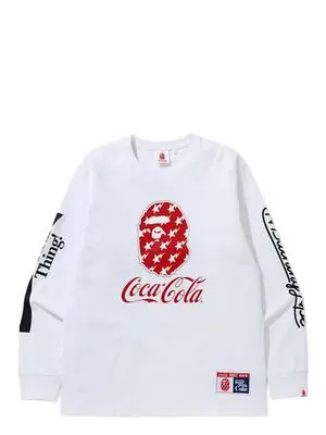 A BATHING APE X Coca Cola Long Sleeve Tee Shirt - White