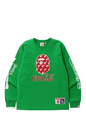 A BATHING APE X Coca Cola Long Sleeve Tee Shirt - Green