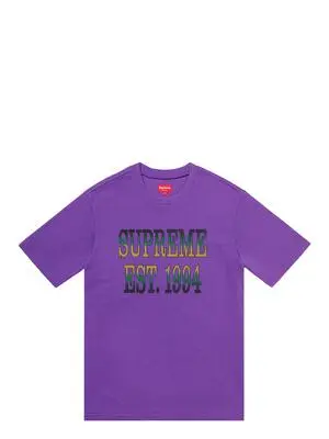 Supreme Cotton Mesh Logo Gradient Short-sleeve Top 'purple' Purple