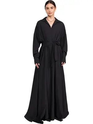 Norma Kamali Super Oversized Shirt Dress - Black