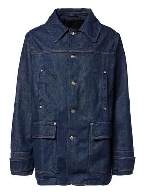 WALES BONNER Shadow Denim Jacket - Blue