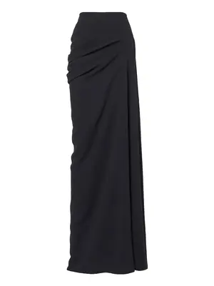 Dries Van Noten Draped Maxi Skirt - Black