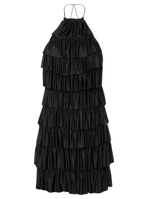 TOM FORD Ruffled Halterneck Minidress - Black