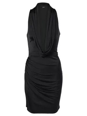 TOM FORD Draped Jersey Minidress - Black