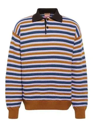 Zegna X The Elder Statesman Cashmere And Wool Polo Sweater - Multicoloured