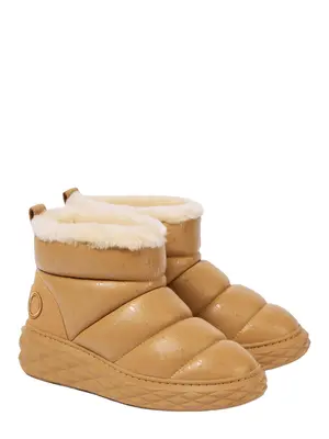 JIMMY CHOO Xan Leather Snow Boots - Brown