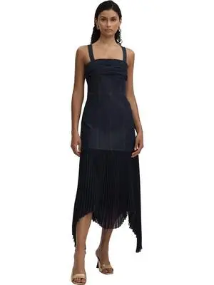AMUR Hybrid Denim Maxi Dress - Indigo