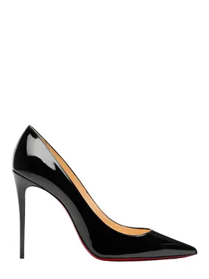 CHRISTIAN LOUBOUTIN Christian Louboutin Kate 100 Patent Leather Pumps Black