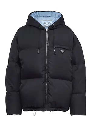 PRADA Re-Nylon Brand-Plaque Shell-Down Jacket