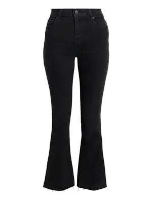 Paige Claudine Distressed Kick-flare Jeans - Black