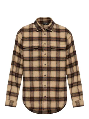 Dsquared2 Checkered Shirt - Brown