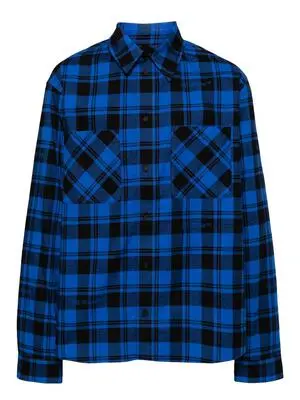 Off-White Cotton Shirt - Blue