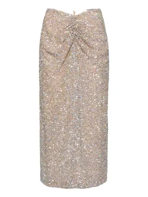 Costarellos Sequinned Skirt - Gold