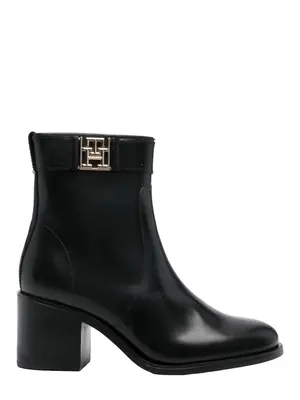 Tommy Hilfiger 65mm Logo-plaque Boots - Black