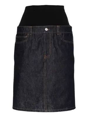 Coperni Hybrid Denim Midi Skirt - Blue
