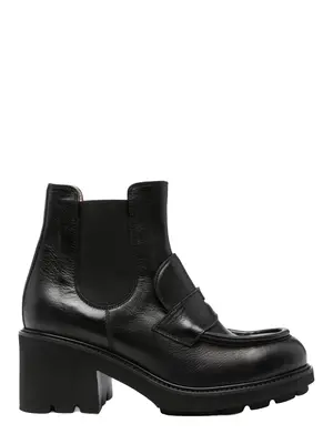 DOUCAL'S 75mm Penny-slot Ankle Boots - Black