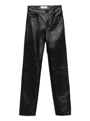 MARINE SERRE Moonogram Embossed Straight Trousers