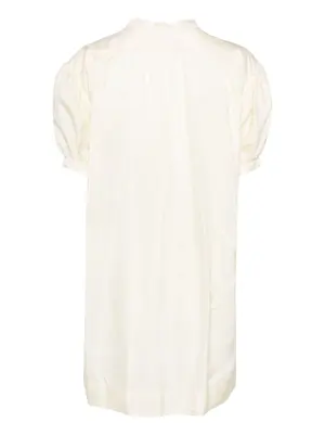 SHANSHAN RUAN Short Sleeve Blouse - Neutrals