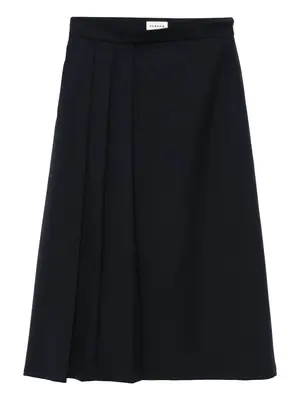 P.a.r.o.s.h Pleat-detail Midi Skirt - Blue